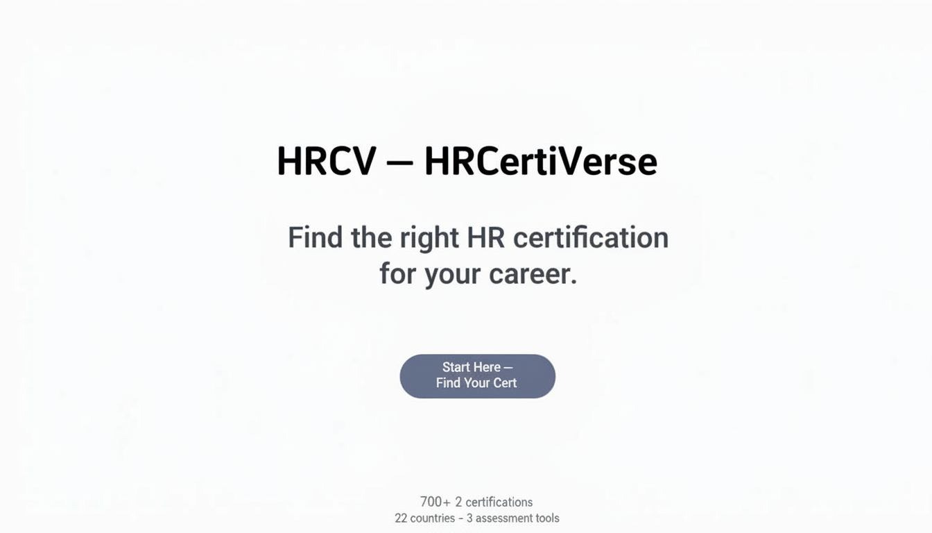 HRCV - HRCertiVerse | 700+ Global HR Certifications Guide 2025